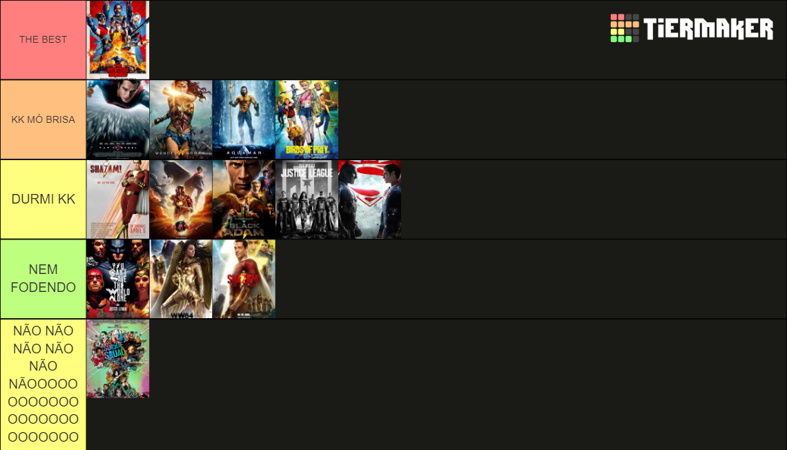 dcu movies 2023 Tier List (Community Rankings) - TierMaker