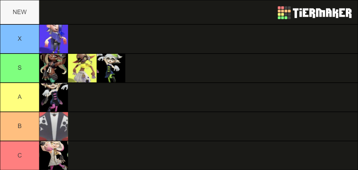 Splatoon Idol (Updated) Tier List (Community Rankings) - TierMaker