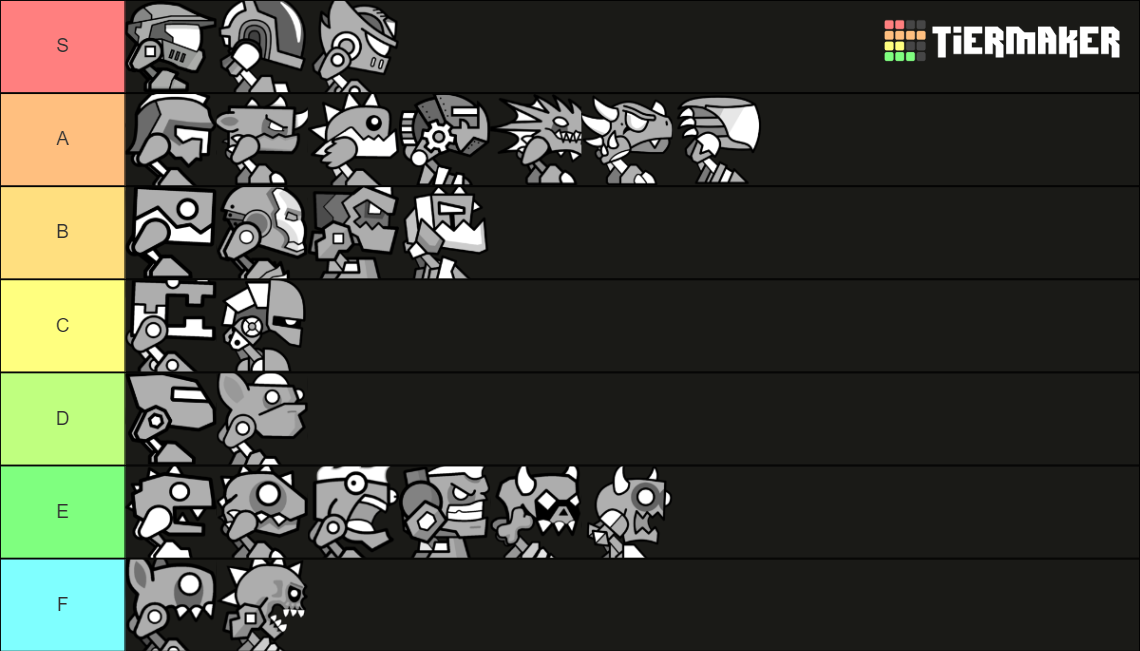 Geometry Dash Robots Tier List (Community Rankings) - TierMaker