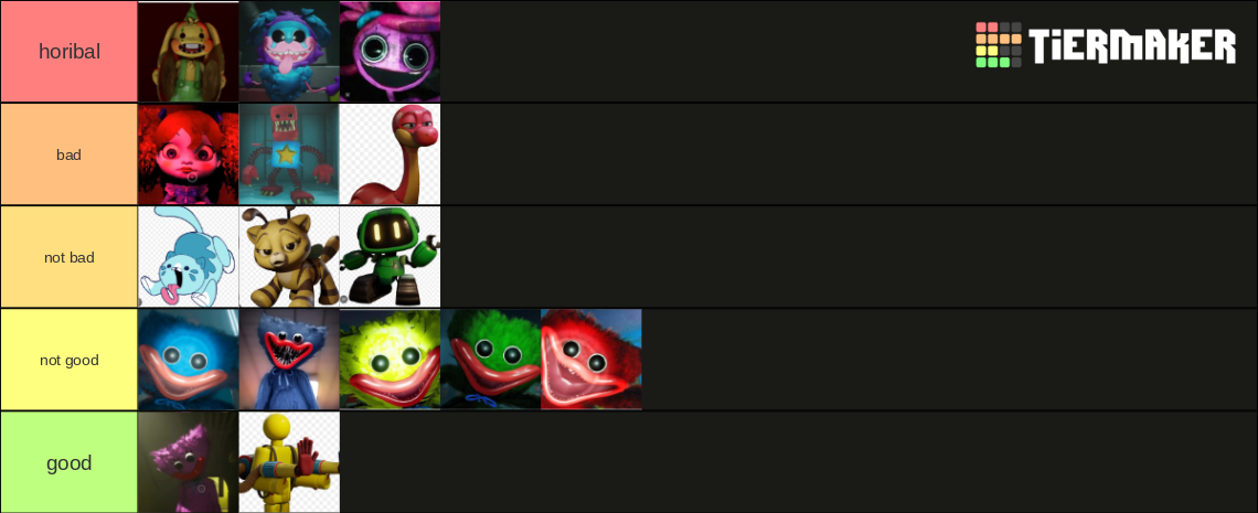 poppy playtime characters Tier List (Community Rankings) - TierMaker