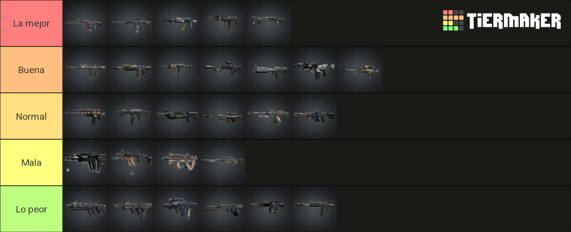 ARMAS DE COD BO2 (competitivas) Tier List (Community Rankings) - TierMaker