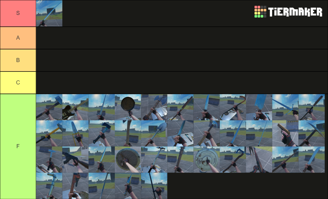 Bonelab Melee Weapons Tier List (Community Rankings) - TierMaker