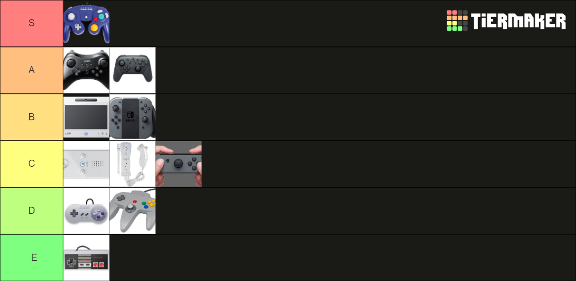 Nintendo Controllers Tier List (Community Rankings) - TierMaker