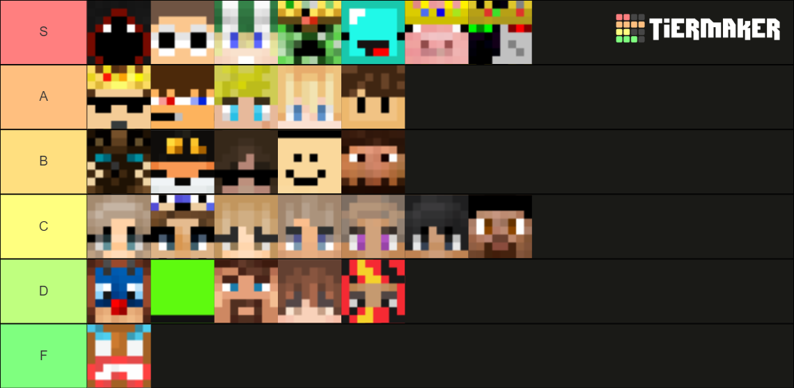 Dream SMP Skins Tier List (Community Rankings) - TierMaker