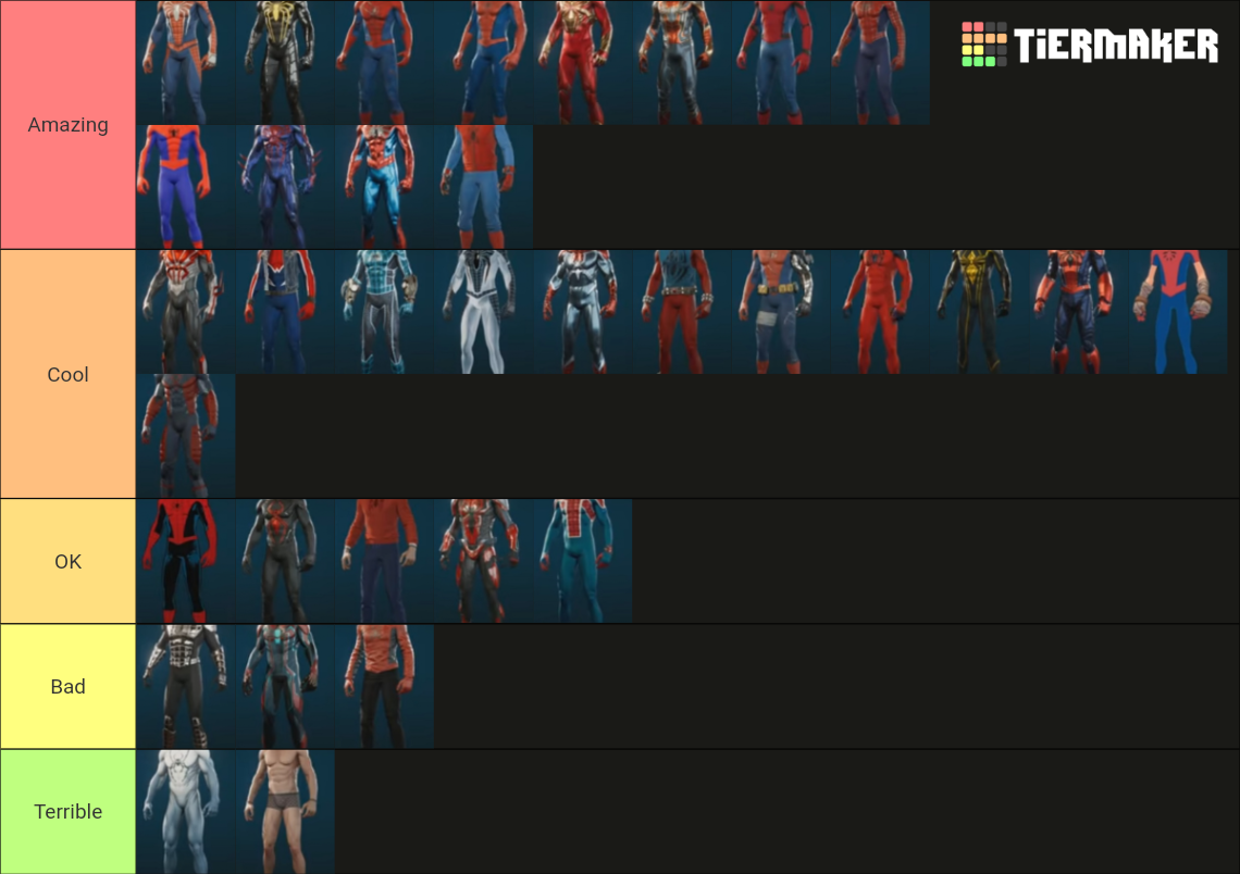 Marvel's Spider-Man Tier List (Community Rankings) - TierMaker