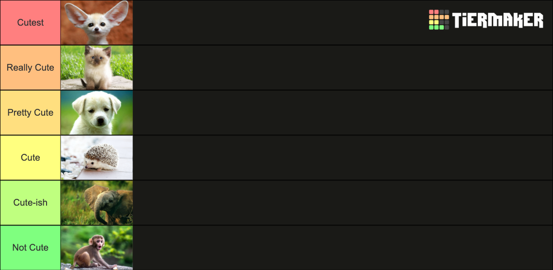 Baby Animal Ranking Tier List (Community Rankings) - TierMaker