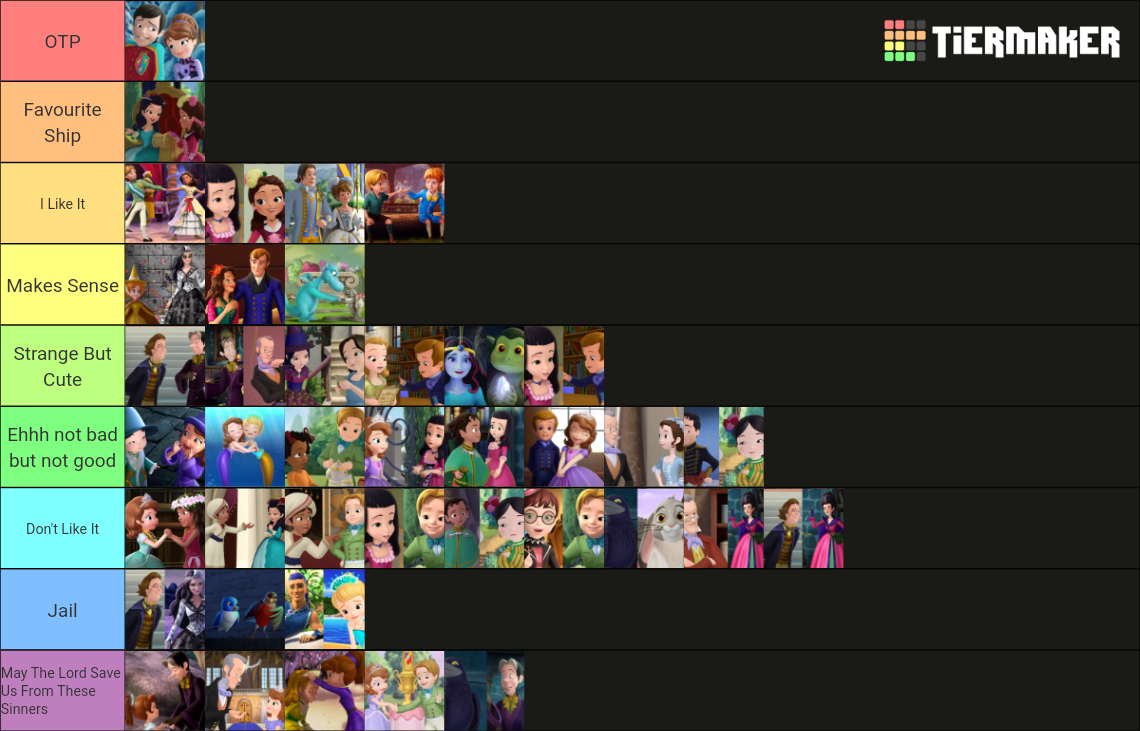 Sofia the First Ships for the Shippers Tier List (Community Rankings) - TierMaker