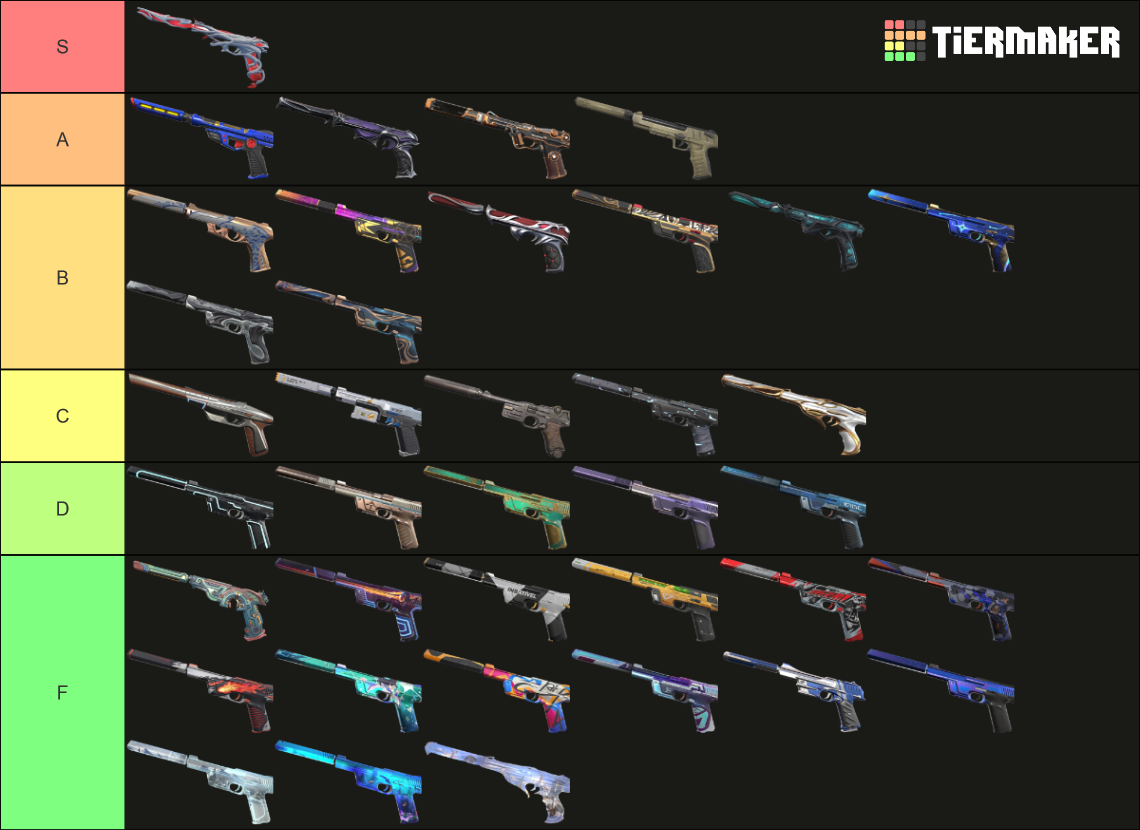 Valorant Ghost Skins (09/02/23) Tier List (Community Rankings) - TierMaker