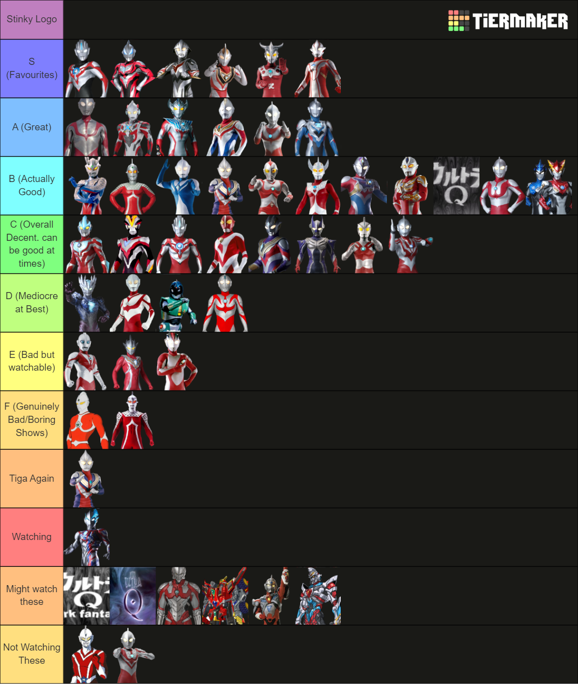 Ultraman Series Tier List (Community Rankings) - TierMaker