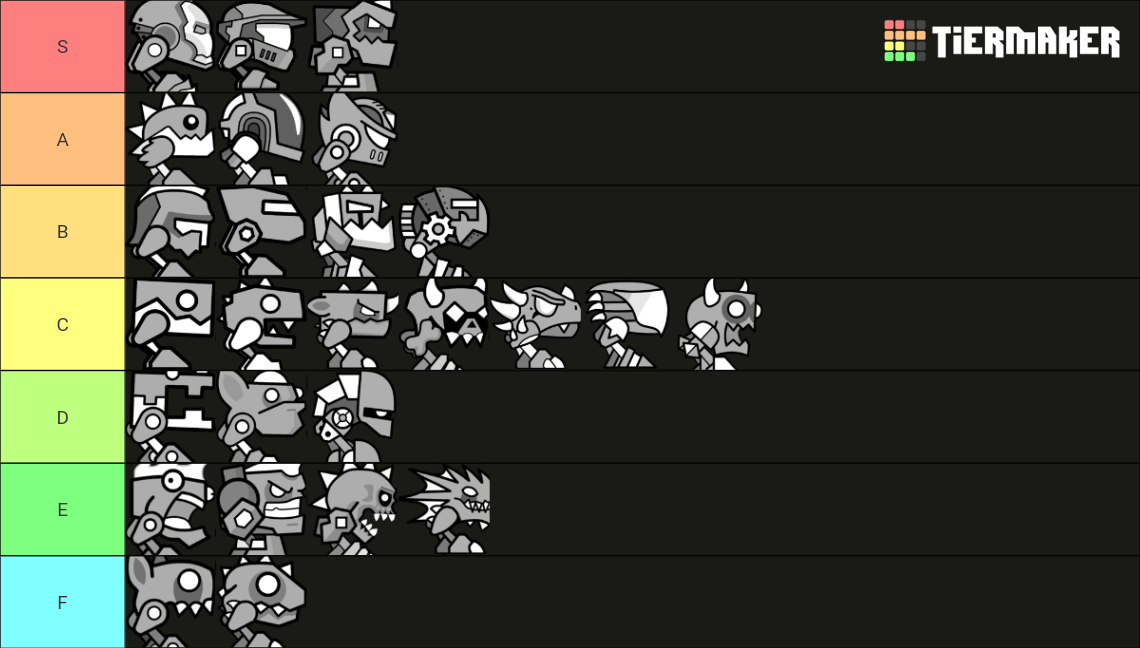 Geometry Dash Robots Tier List (Community Rankings) - TierMaker