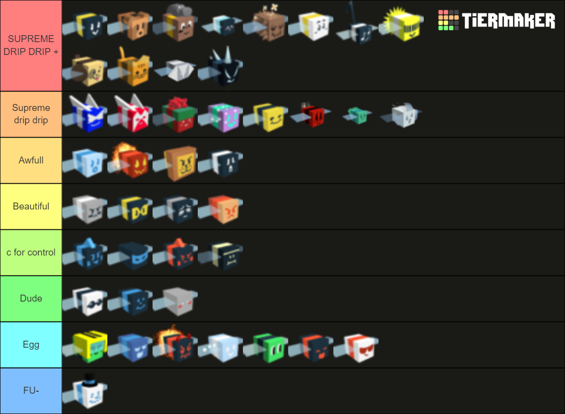 Bee Swarm Simulator Bee Tier List (Community Rankings) - TierMaker