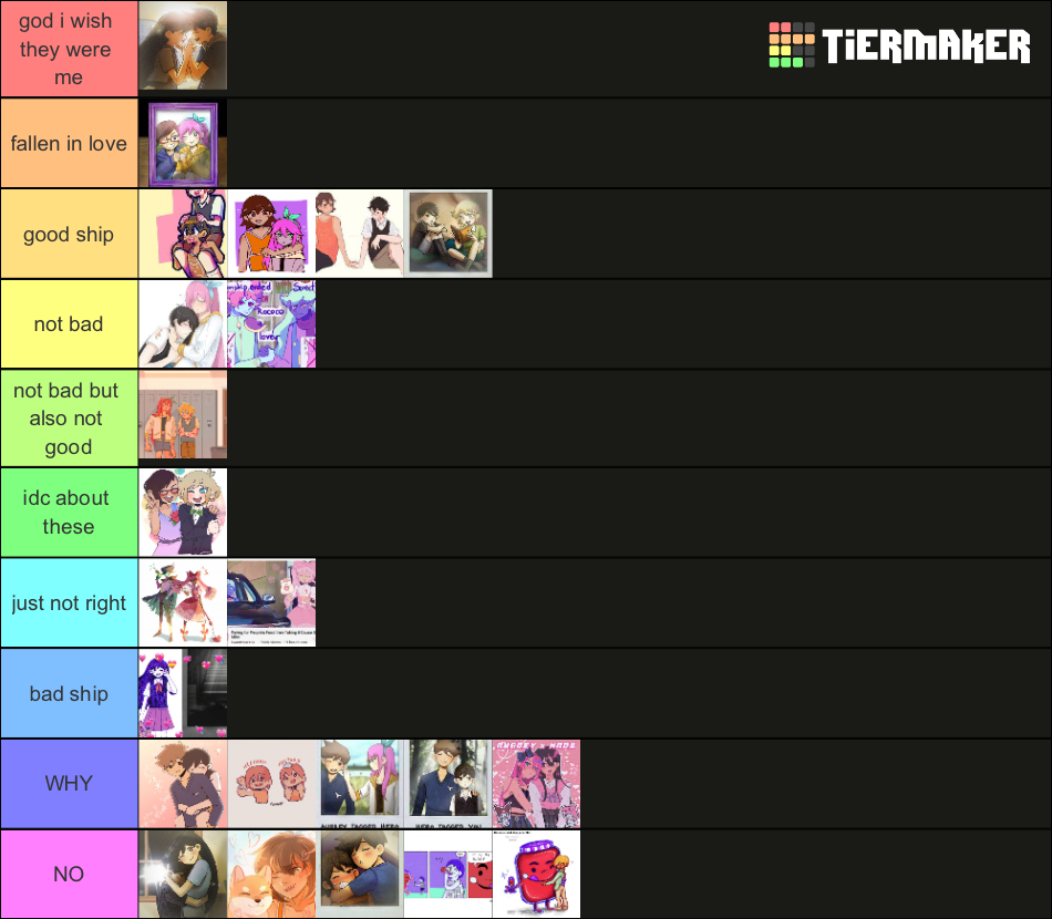 omori ships Tier List (Community Rankings) - TierMaker