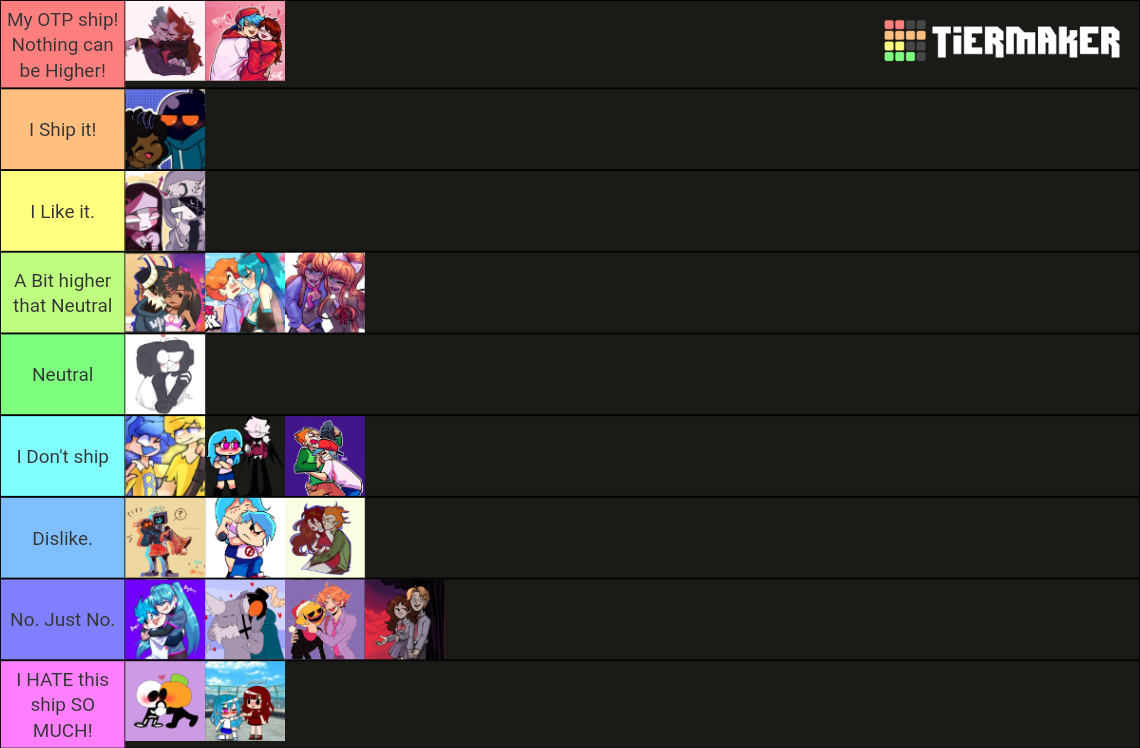 Friday night Funkin (FnF'): Ships TierList (Fixed) Tier List (Community ...