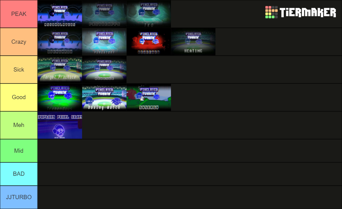 PIXELATED FUNKIN TIER LIST Tier List (Community Rankings) - TierMaker