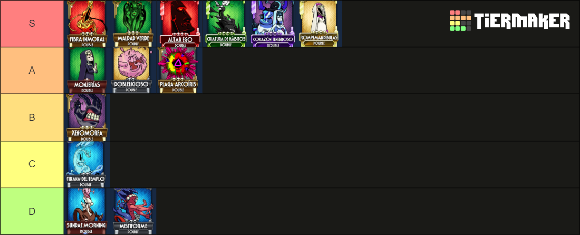 mejores variantes de double Tier List (Community Rankings) - TierMaker