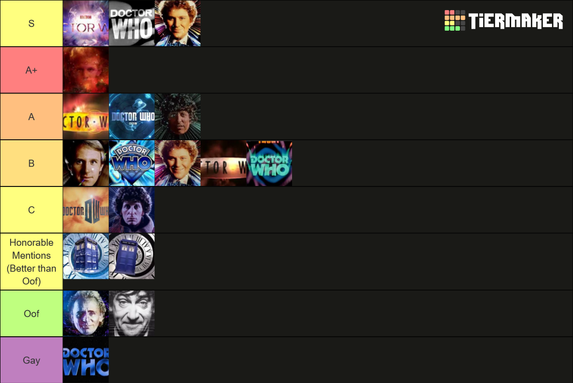 Doctor Who Title Sequences Tier List (Community Rankings) - TierMaker