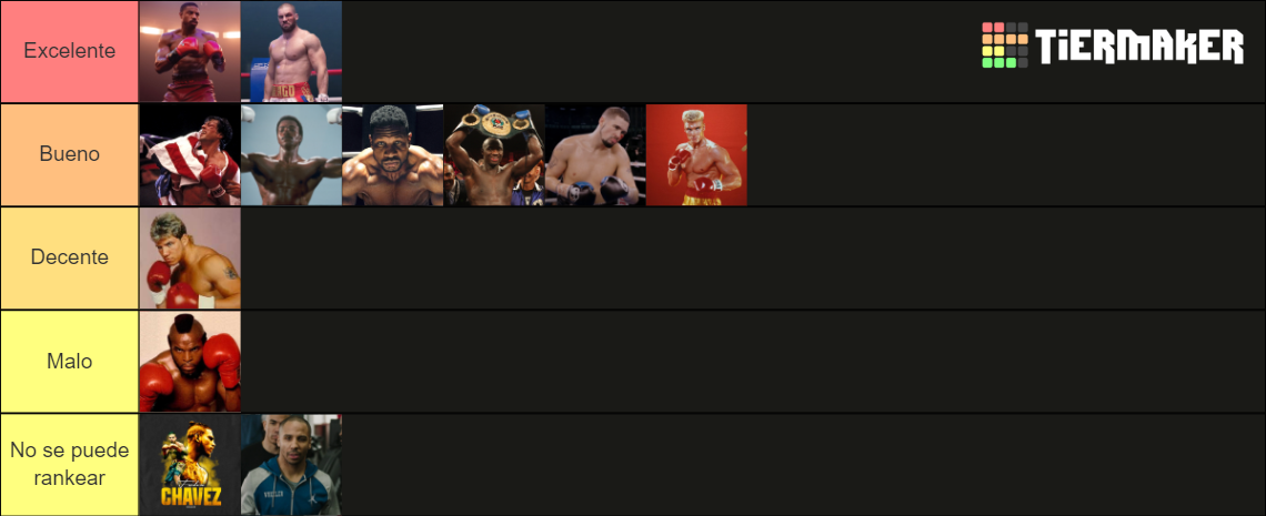 Rocky/Creed Fighters Tier List (Community Rankings) - TierMaker