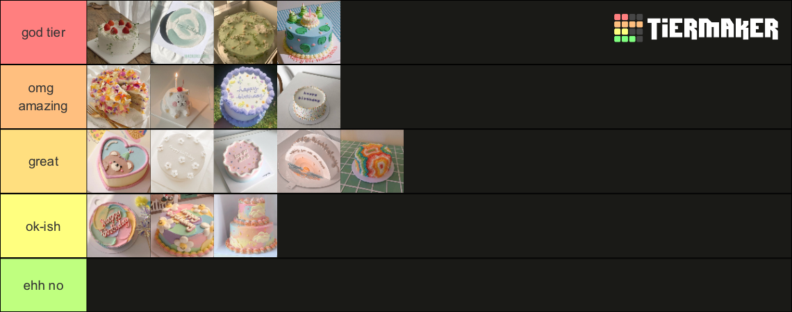 aesthetic cakes Tier List (Community Rankings) - TierMaker