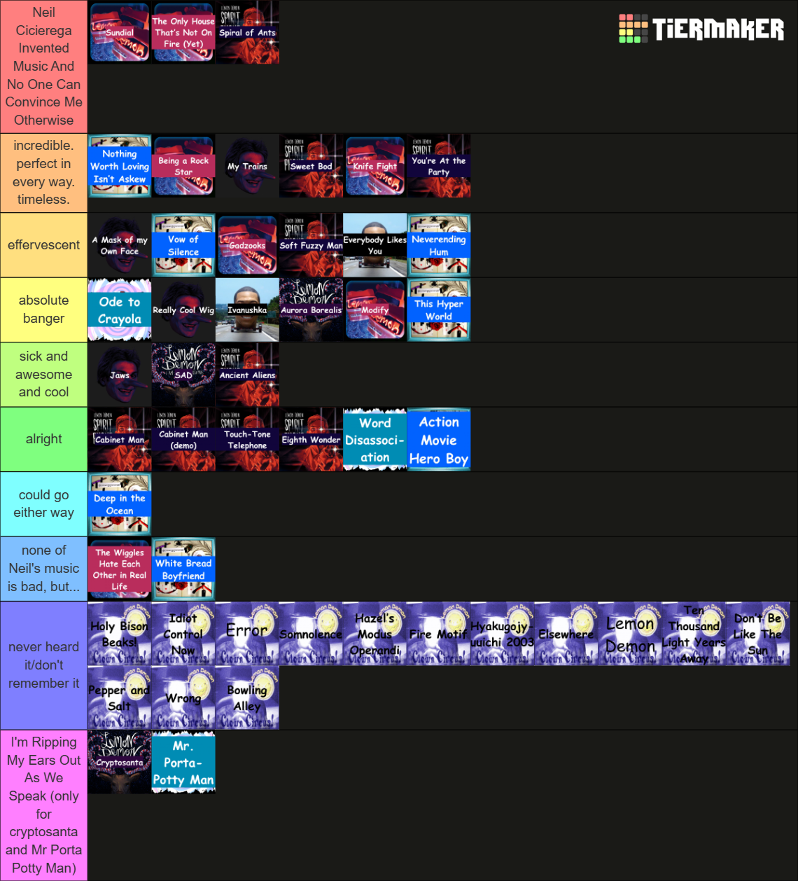The Ultimate Lemon Demon Tierlist Maker of Ultimate Destiny Tier List ...