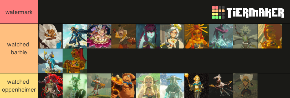 Zelda TOTK Characters Tier List (Community Rankings) - TierMaker
