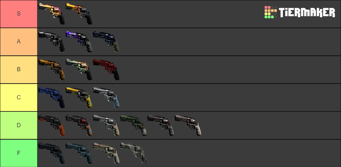 CSGO R8 Revolver Skins 2023 (up to Anubis Collection) Tier List ...