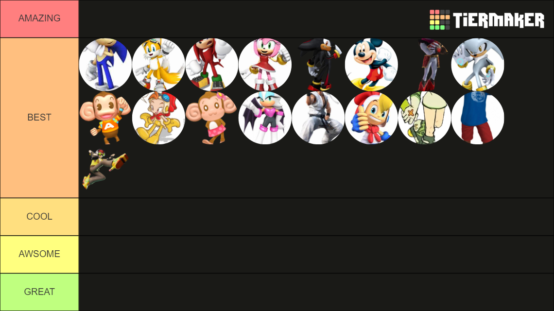 sega CHARACTERS Tier List (Community Rankings) - TierMaker