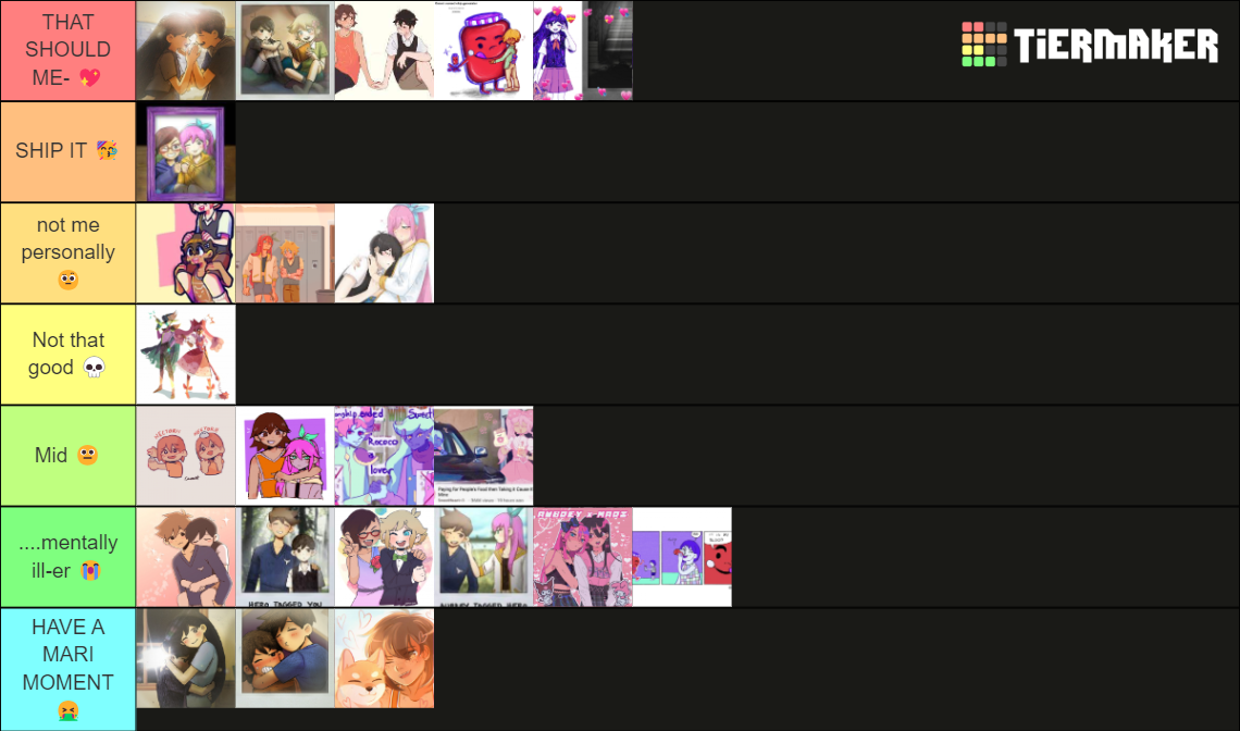 omori ships Tier List (Community Rankings) - TierMaker