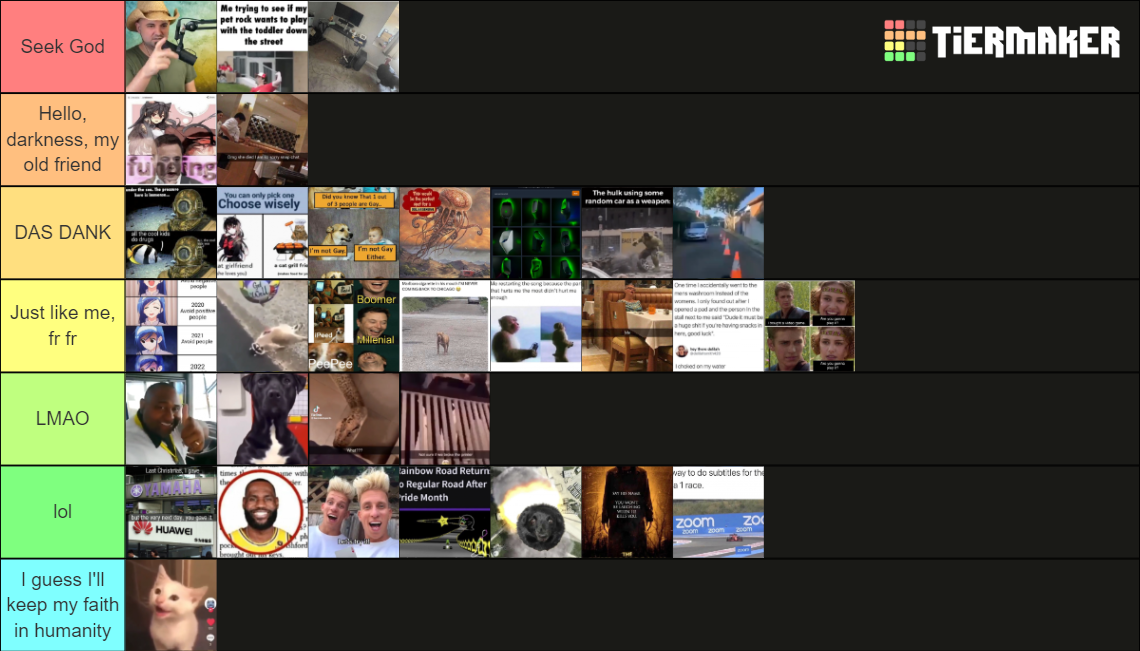 Mr. Sockos and Slim Stromboli's Expertly Curated Memes Tier List ...