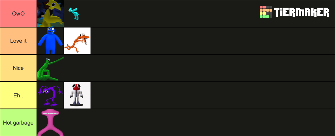 Rainbow friends Tier List (Community Rankings) - TierMaker