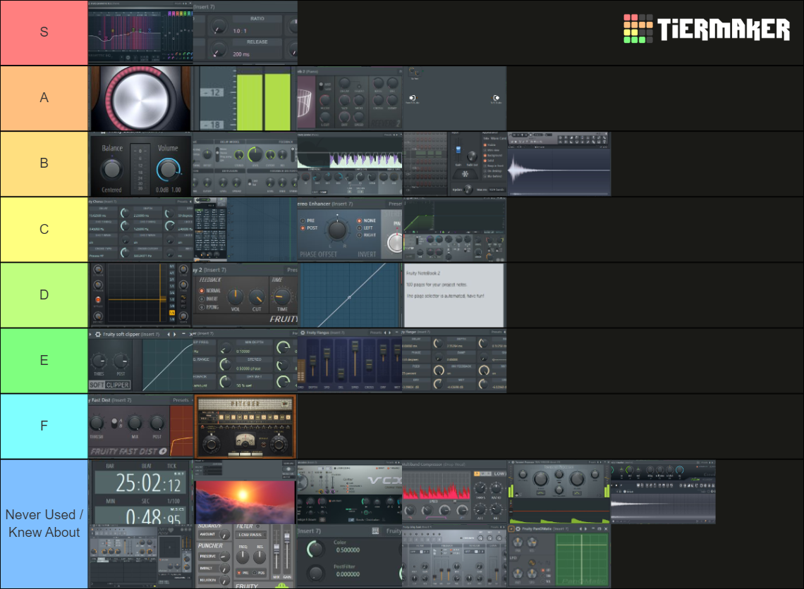 FL Studio Stock FX Plugins Tier List (Community Rankings) - TierMaker