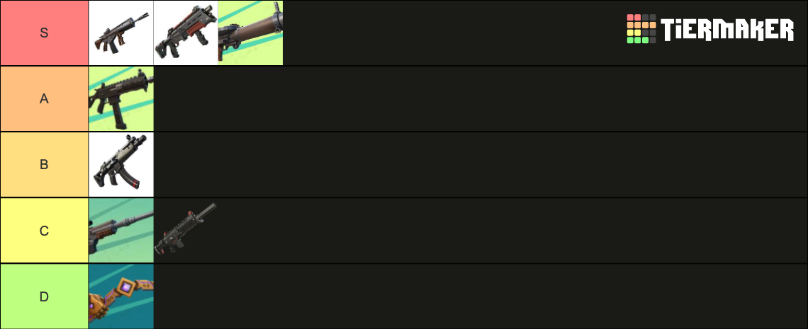 Fortnite weapon Tier List (Community Rankings) - TierMaker