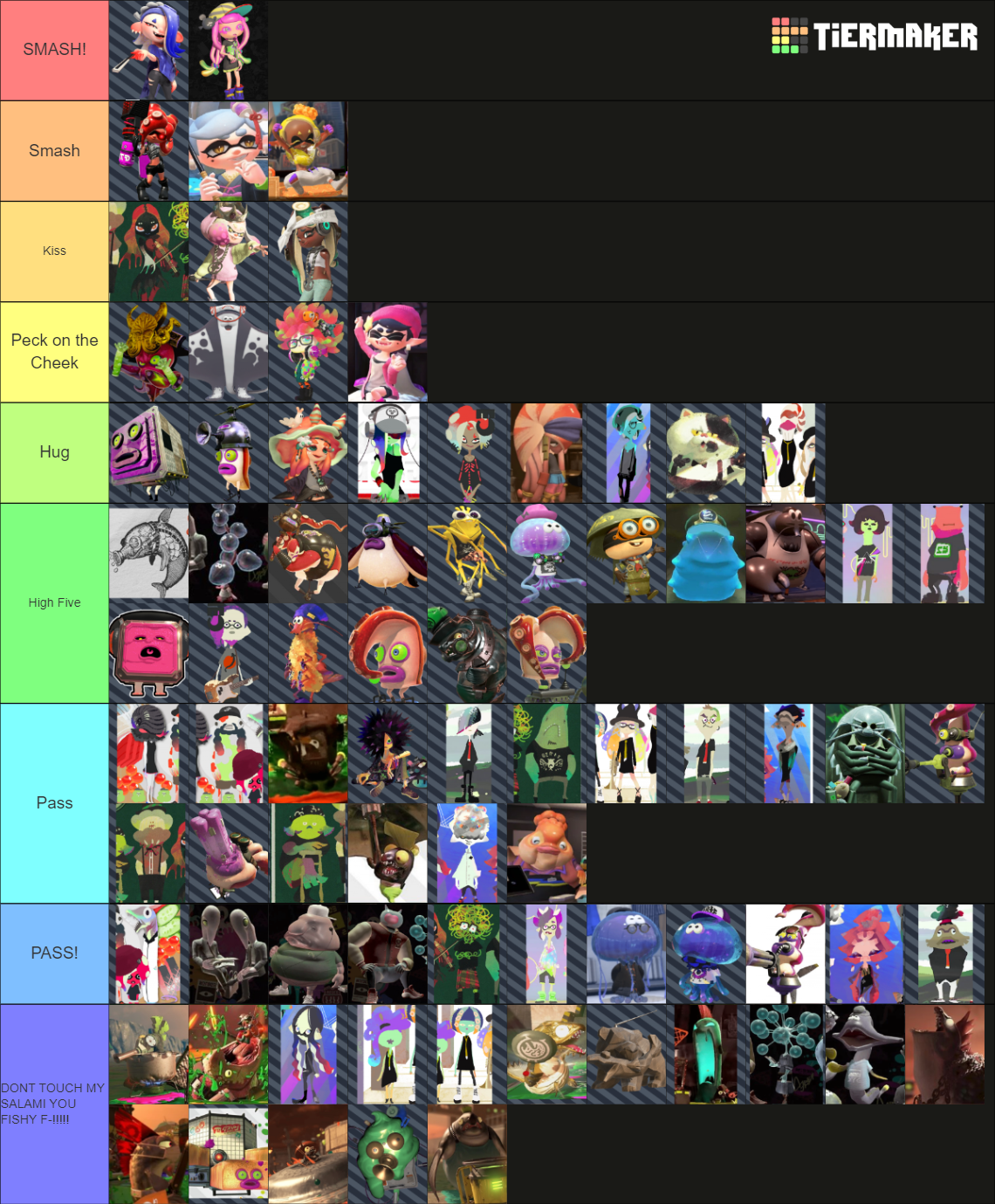 Splatoon Smash or Pass Tier List (Community Rankings) - TierMaker