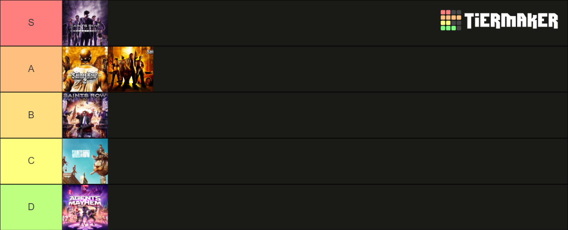 Saints Row Storyline Ranked Tier List (Community Rankings) - TierMaker
