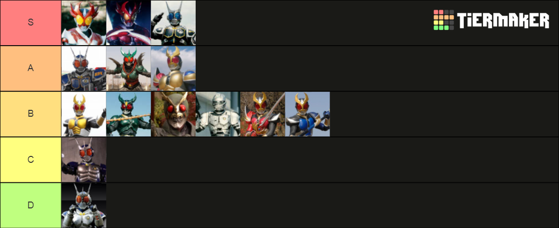 Kamen Rider Agito Riders & Forms Tier List (Community Rankings) - TierMaker