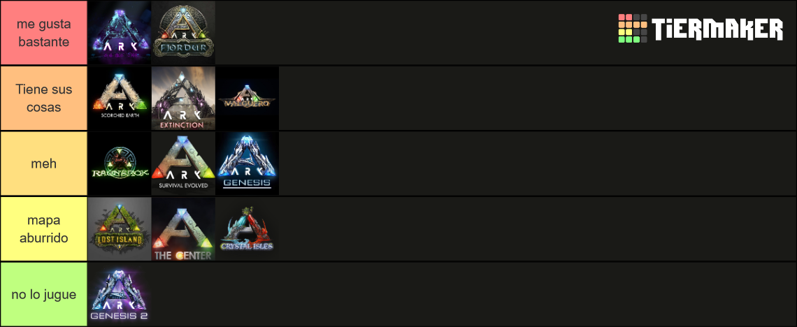 Ark Map Tier List (Community Rankings) - TierMaker