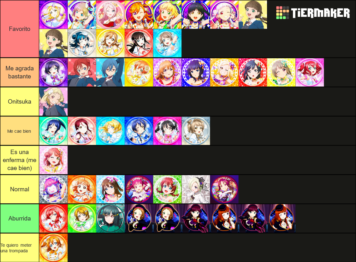 Ultimate Love Live! Tier List (Community Rankings) - TierMaker