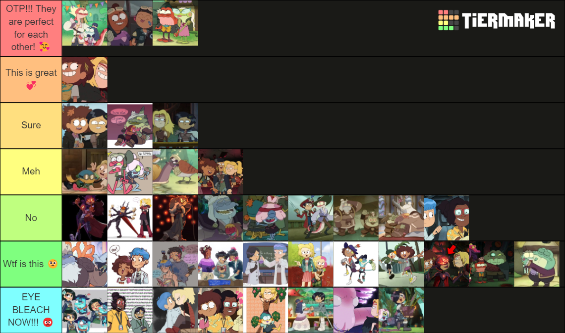 Amphibia Ship Ranking 💞 Tier List (Community Rankings) - TierMaker