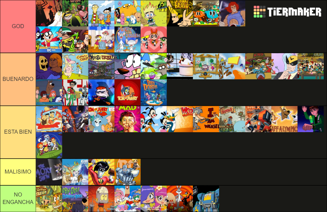 INTRO DE CARTOON NETWORK Tier List (Community Rankings) - TierMaker