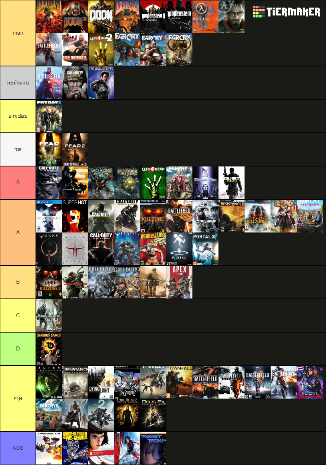 FPS Games (Updated) Tier List (Community Rankings) - TierMaker