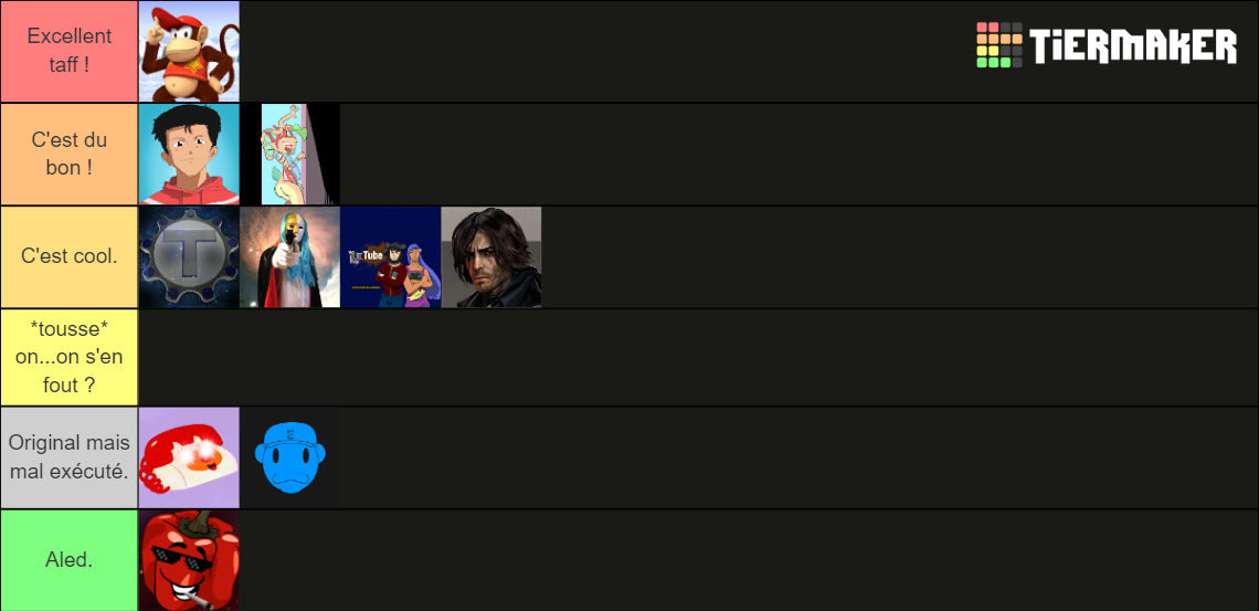 des YTPers officiel par un vieux de la ytp Tier List (Community ...
