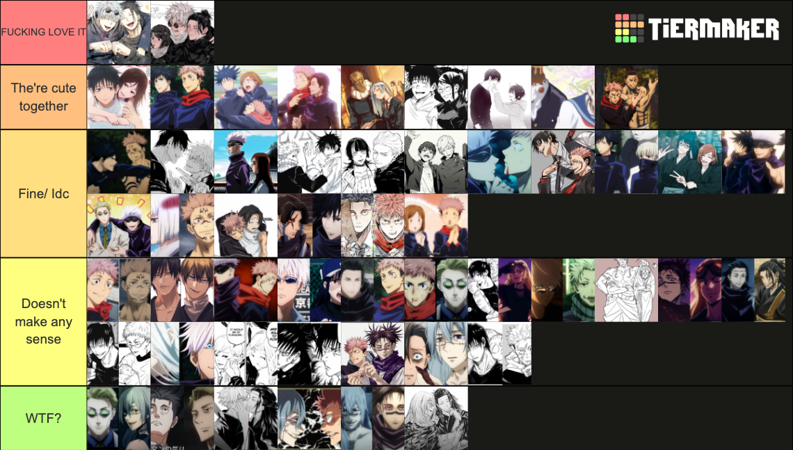Jujutsu kaisen ships (manga readers) Tier List (Community Rankings ...
