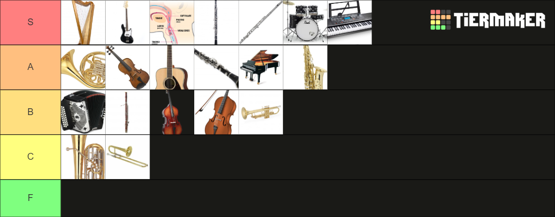 Musical Instrument Tier List (Community Rankings) - TierMaker