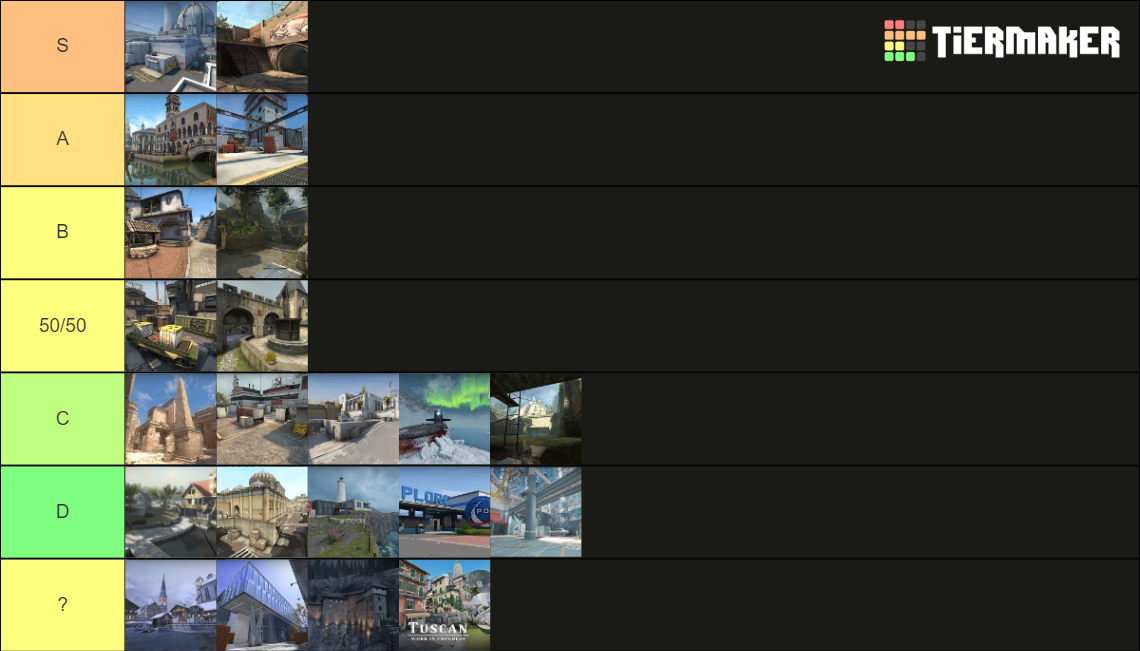 All CSGO Maps (2022) Tier List (Community Rankings) - TierMaker