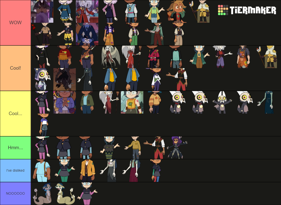 The Owl House | Main Character Outfits | S1-3 Tier List (Community ...