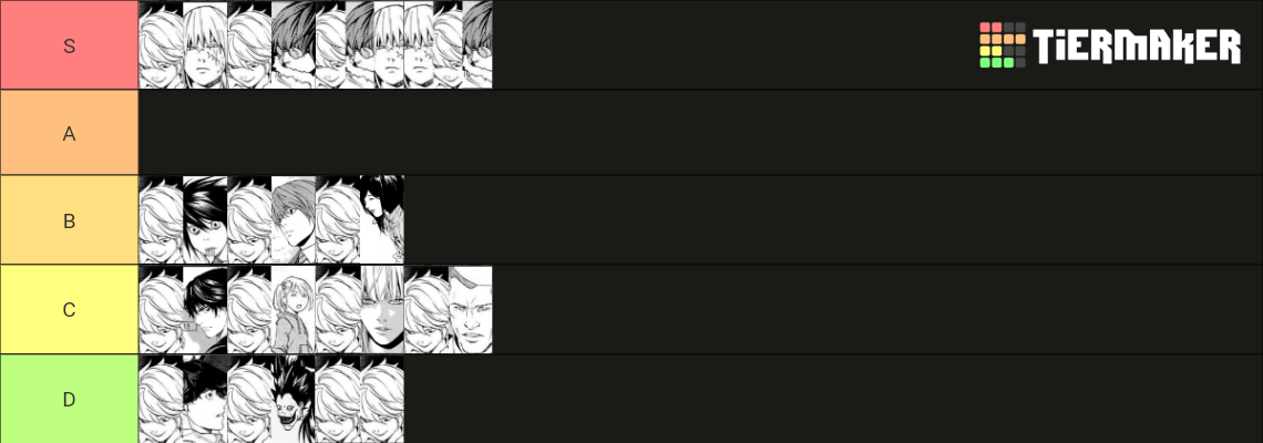 Death Note Near ships Tier List (Community Rankings) - TierMaker
