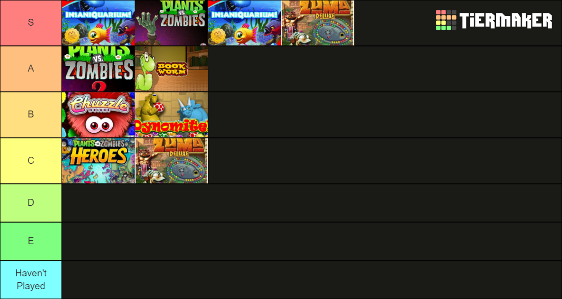 PopCap Games Tier List (Community Rankings) - TierMaker