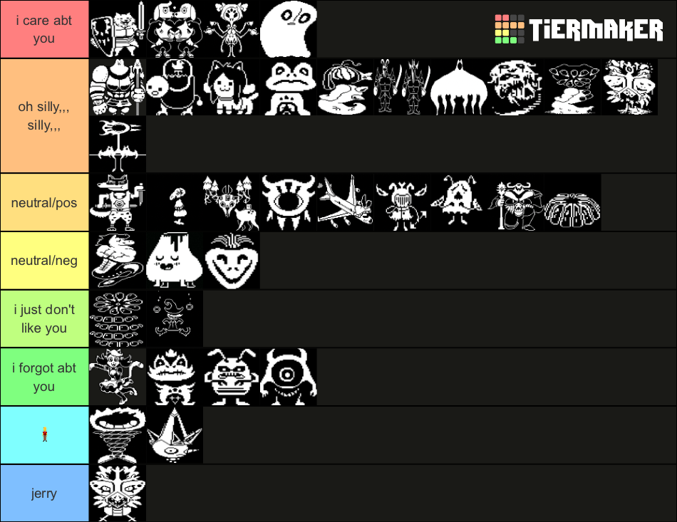 Undertale Enemies!! (Regular/Mini-Boss) Tier List (Community Rankings ...