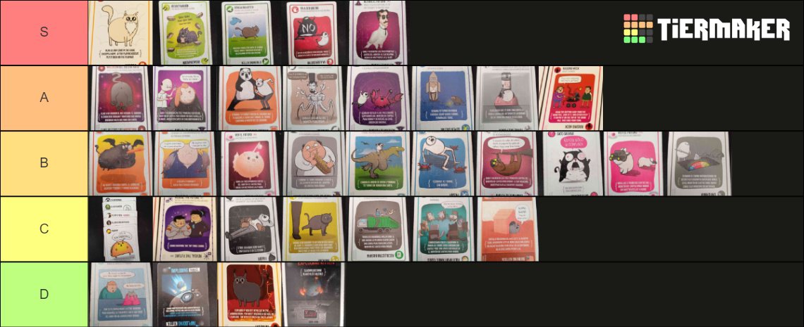 Exploding Kittens Card Tier List (Community Rankings) - TierMaker