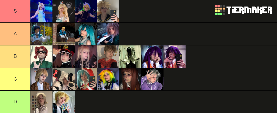 CosAlex Cosplay Tier List (Community Rankings) - TierMaker