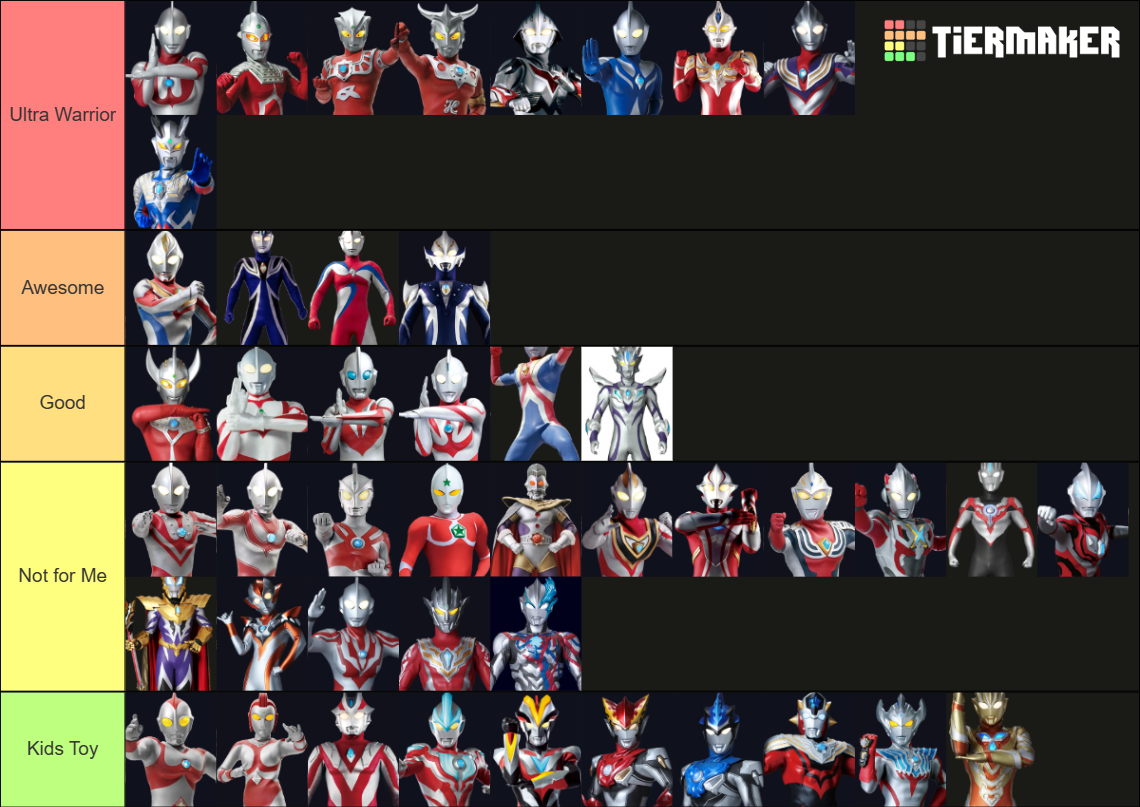 Ultraman Designs Tier List (Community Rankings) - TierMaker